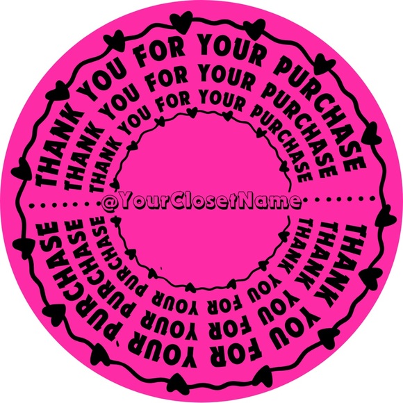 Office | 3 Personalized Thank You Stickers Circle Ty For Your Order ...